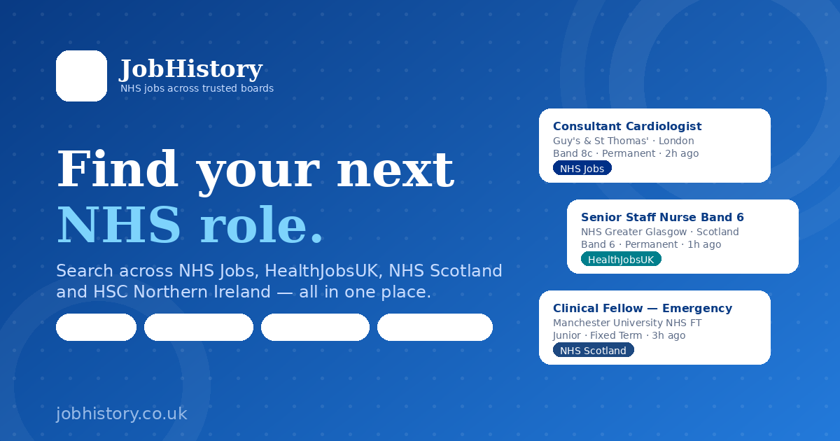 Search NHS Jobs | JobHistory